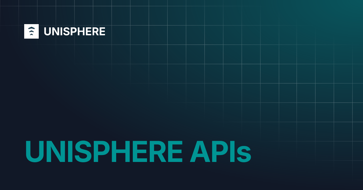 UNISPHERE APIs | UNISPHERE