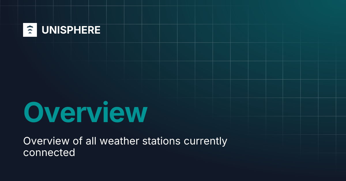 Overview | UNISPHERE